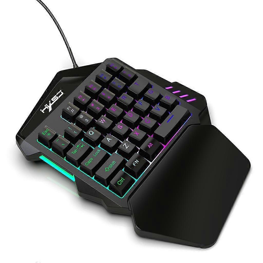 PC 35 Keys Gaming Keyboard One Handed RGB Backlit Gaming Keypad Game ...