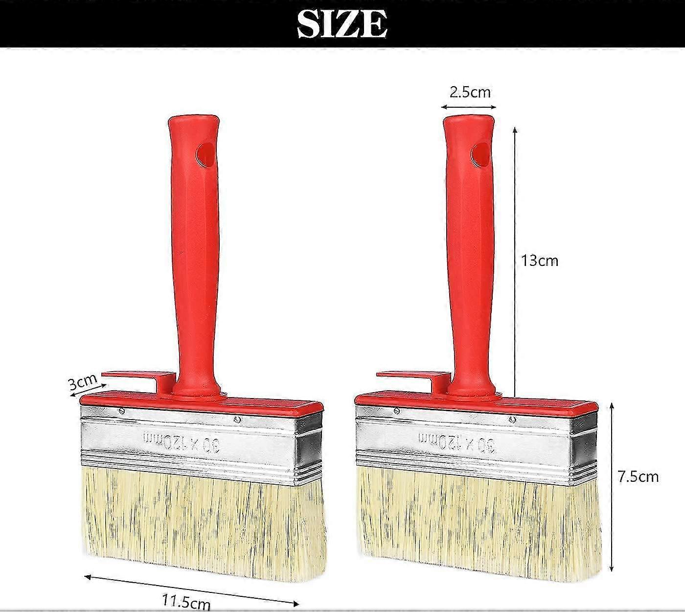2 Pcs Wallpaper Paste Brush,large Masonry Paint Brush,fence Paint,paint ...
