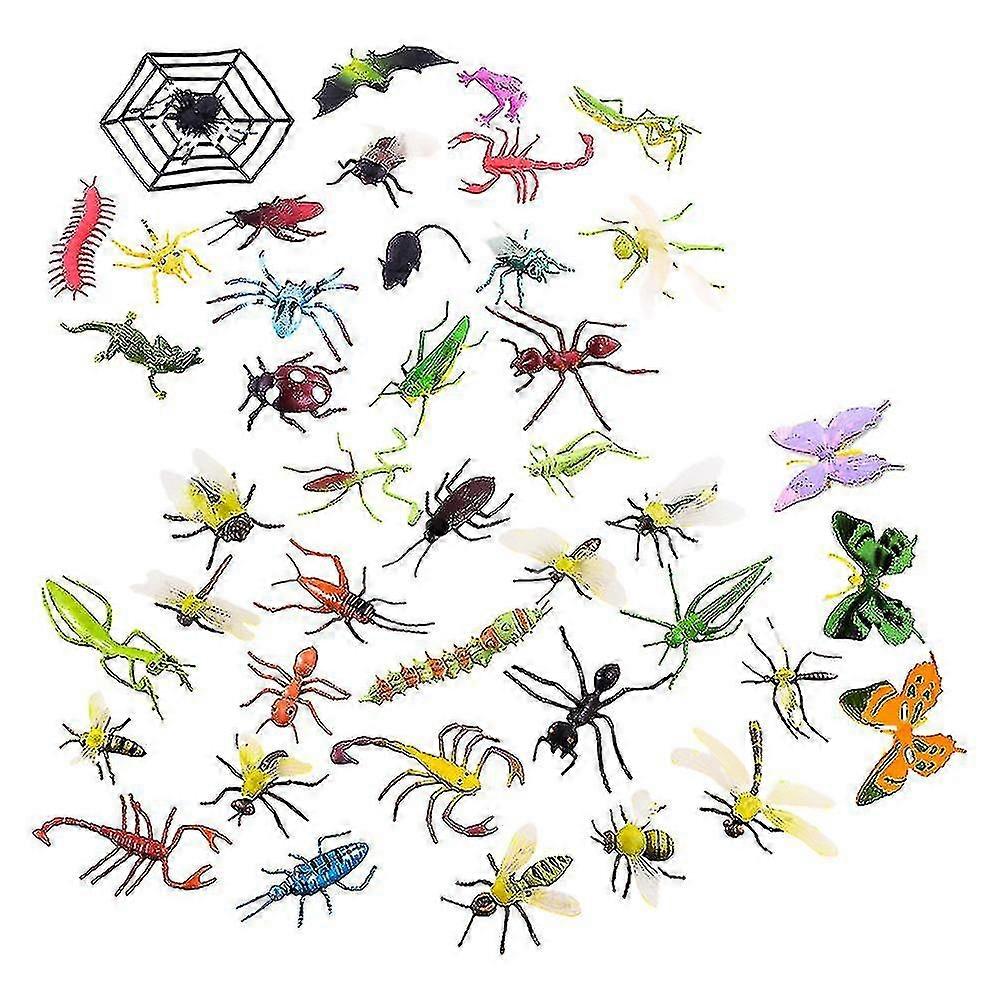 39pcs Fake Bugs Toy Mini Realistic Insects Toys Kids Toddlers ...