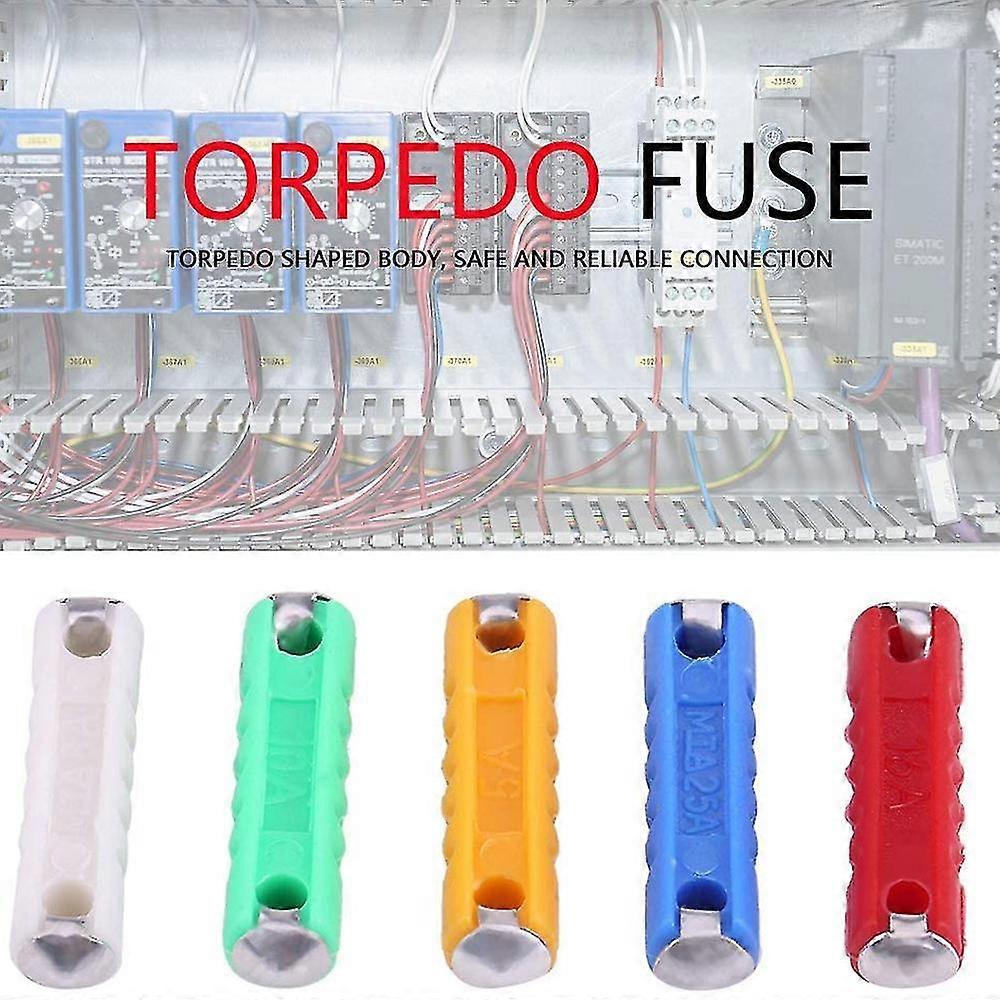 200 Pieces Torpedo Fuse, Multicolor Torpedo Shaped Car Fuses Assortment ...