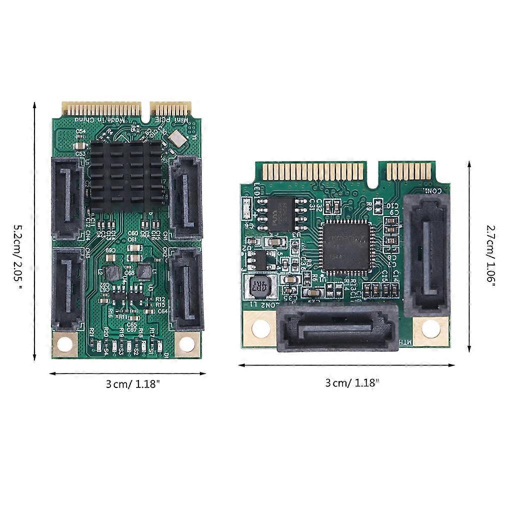 Mini PCIE SATA Adapter Card Connecting 2/4Ports Sata 3.0 Devices to ...