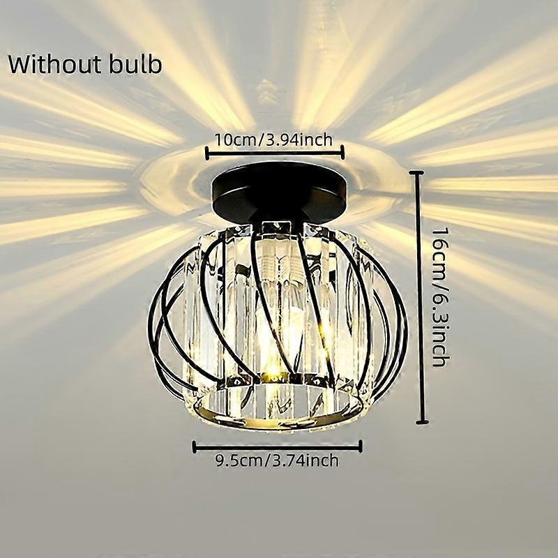 1pc Modern Minimalist Novelty Crystal Aisle Light, Black 85v-265v ...