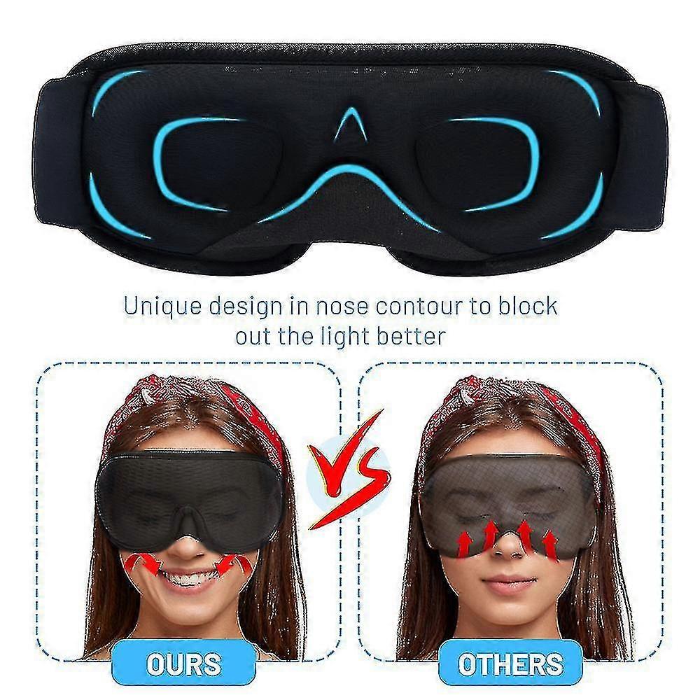 3d Sleeping Mask Block Out Light Sleep Mask For Eyes Soft Sleeping Aid ...