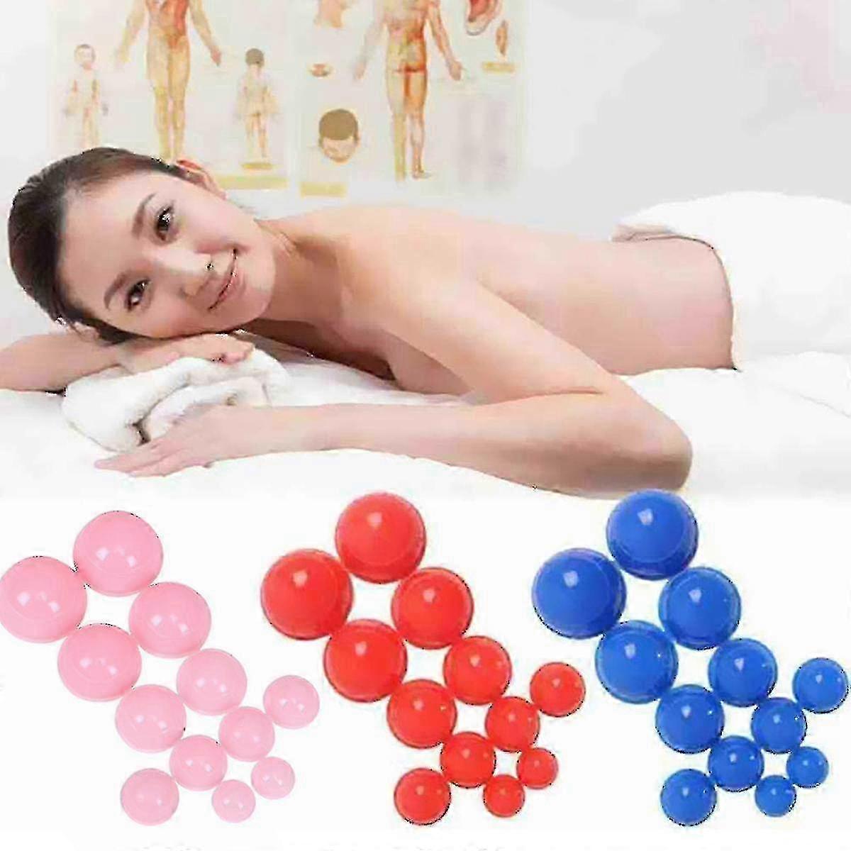 12 Pcs Silicone Cupping Set Acupuncture Cupping Therapy Set - JA ...