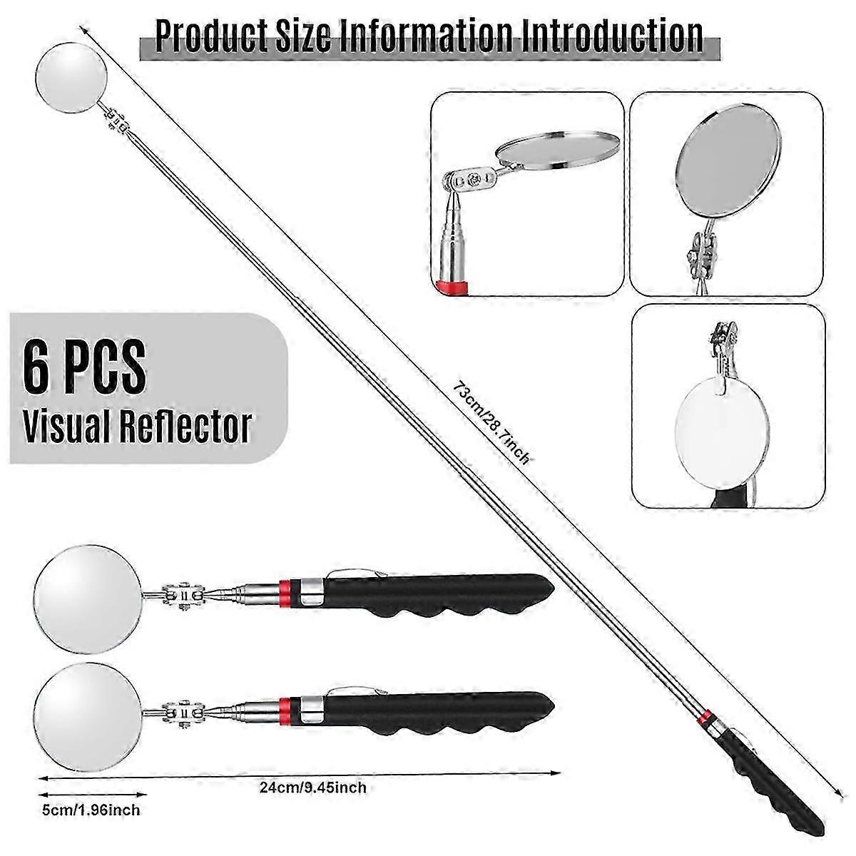 Telescopic Inspectionmirror, 30-Inch Mechanicalmirror Tool, Retractable ...