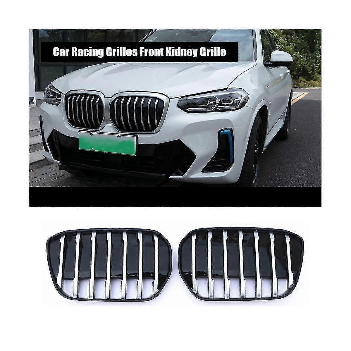 2Pcs Car Grilles Front Kidney Grille for IX3 2022 Car Bumper Hood Mesh ...