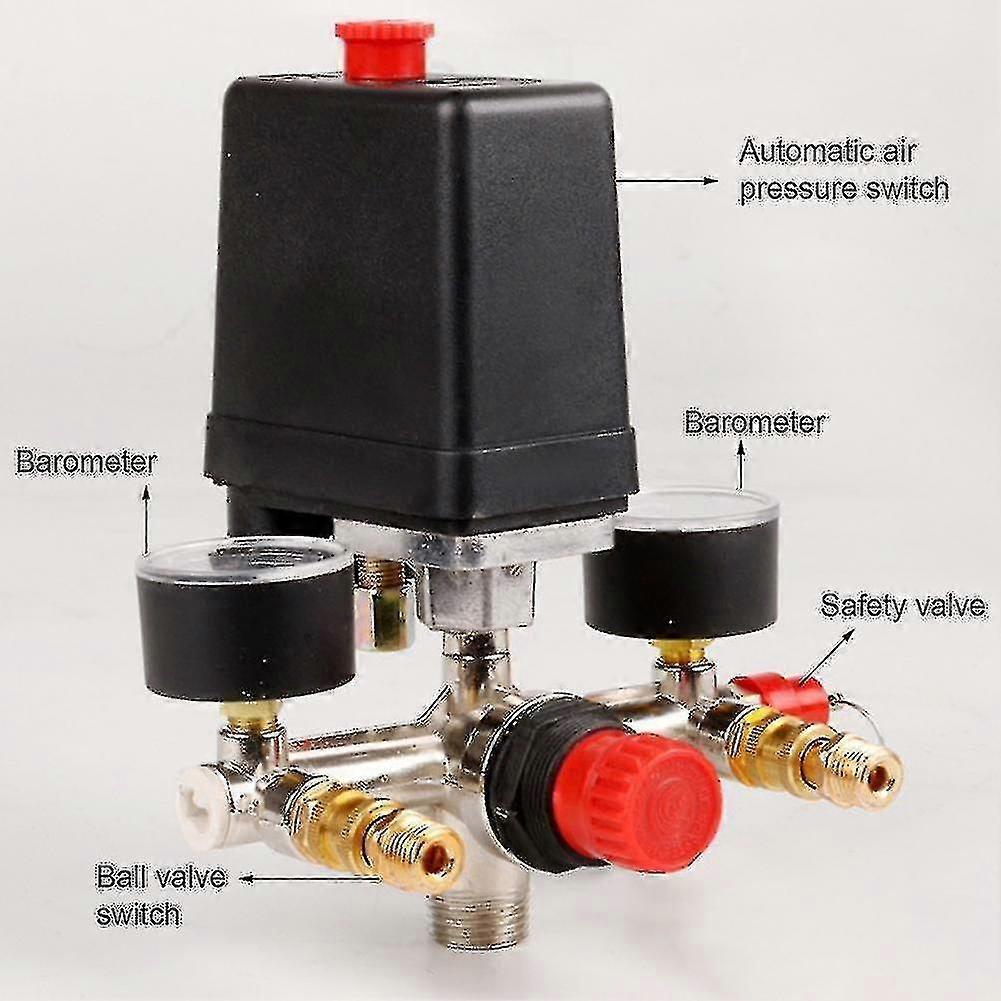 Carrep Pressure Switch Control Valve Adjustable 20mm Connector 90-120psi Pressure Switch ...