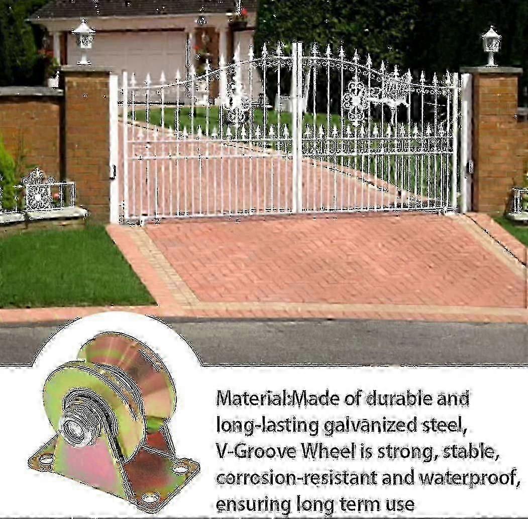 V-groove Track Wheel 50mm Heavy Duty Sliding Gate Track Roller With ...