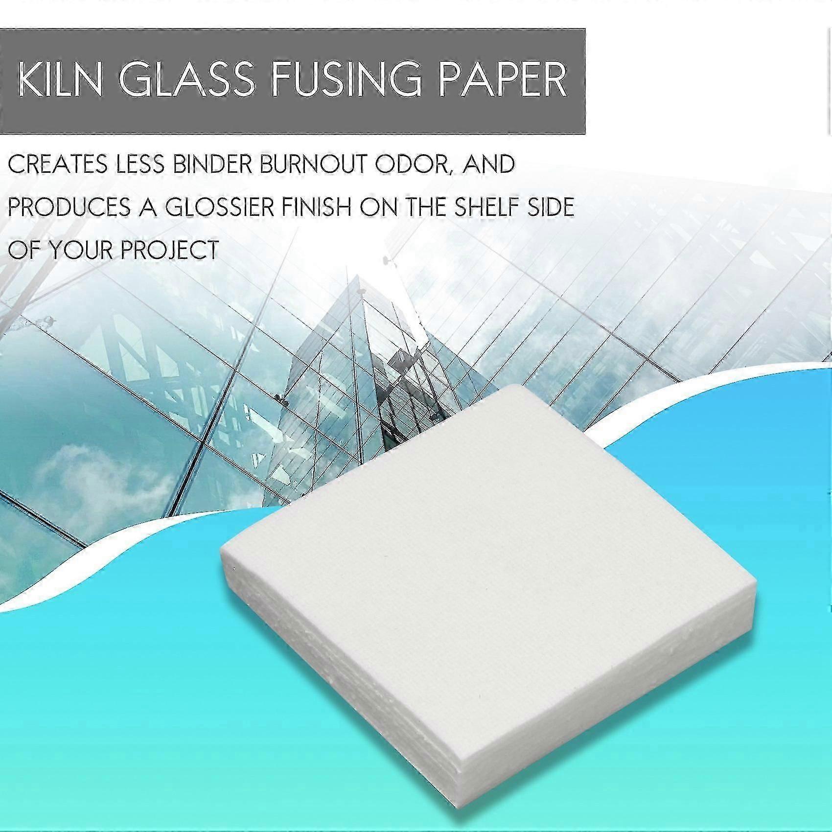 50 Sheets Ceramic Fiber Square Kiln Glass Fusing Paper Household ...