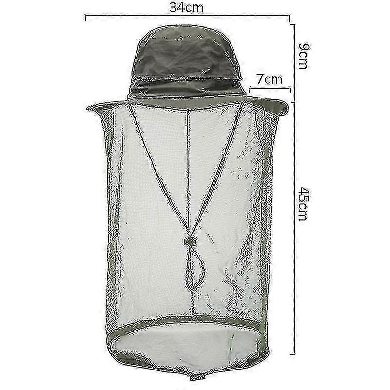 Mosquito Midge Head Net Hat Mesh Face Protection Cover Insect Bee,women ...