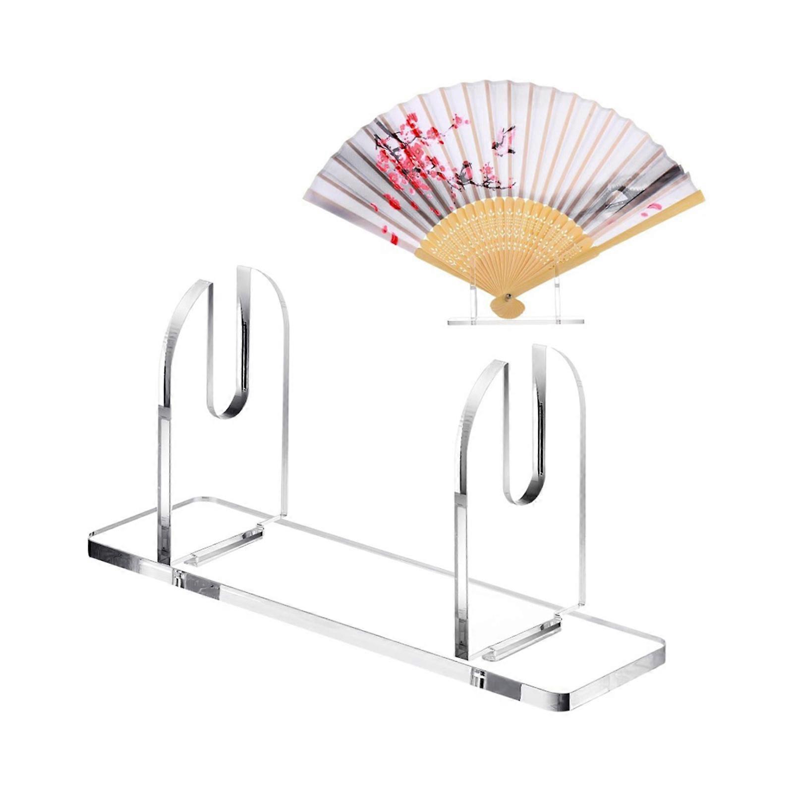2/3Pcs Acrylic Hand Fan Holder Clear Folding Fan Display Stand Rack for ...
