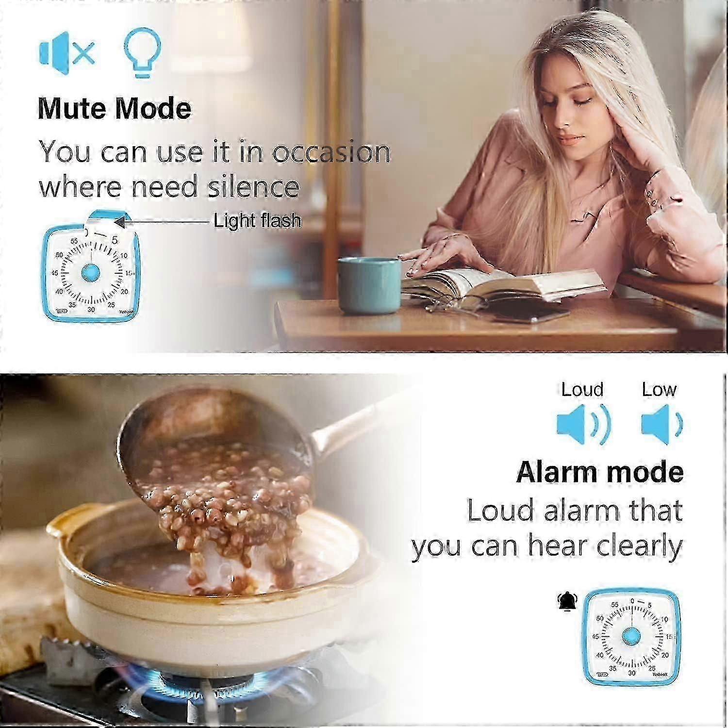 Visual Timer with Night Light, 60-Minute Countdown Timer for Kids and ...