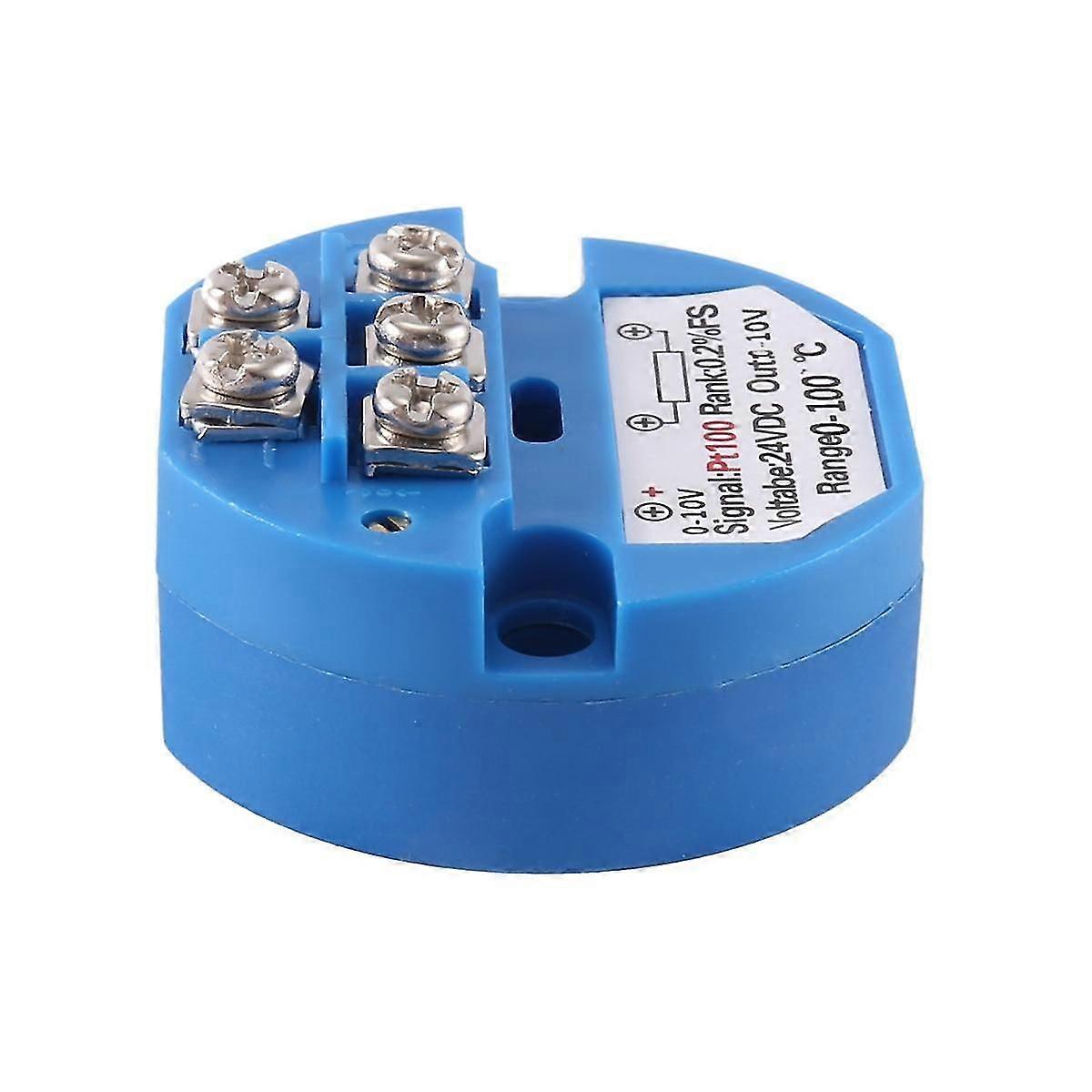 PT100 Type RTD Input 0-10A Output DC24V Thermal Resistance Temperature Transmitter, 0-10V 0-100 ...
