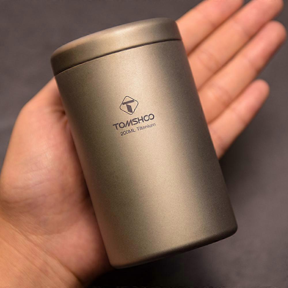 TOMSHOO Tea Tin Jar 35ml/80ml/120ml/200ml Lightweight Titanium Tea ...