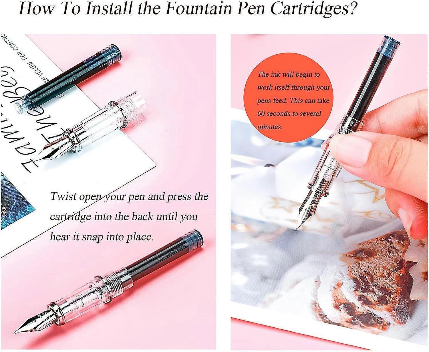 Fountain Pen Refill Cartridge | Vista S Print 12 Assorted Colors | High ...