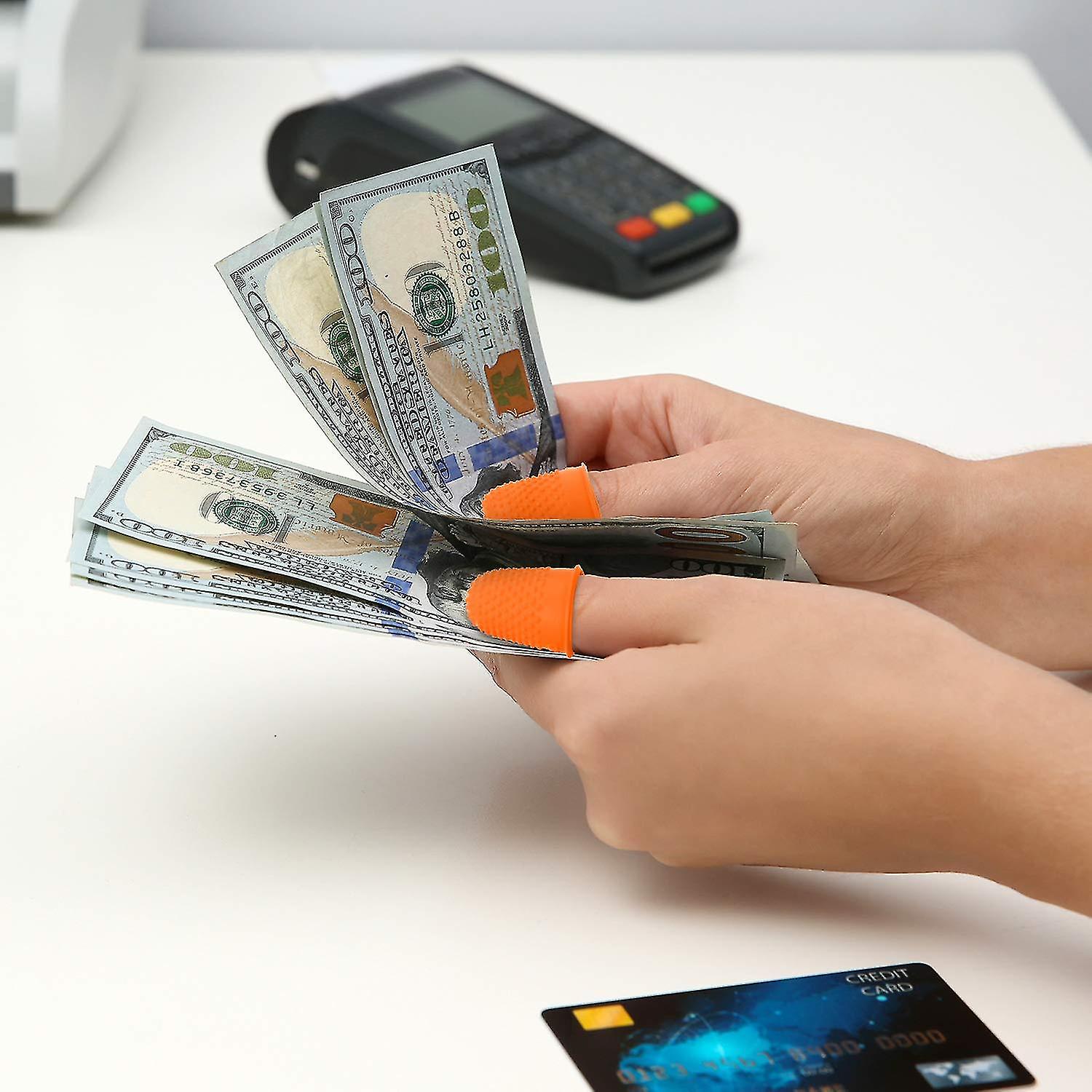 20 Pieces Rubber Fingers Tip Pads Grips For Money Counting Collating ...