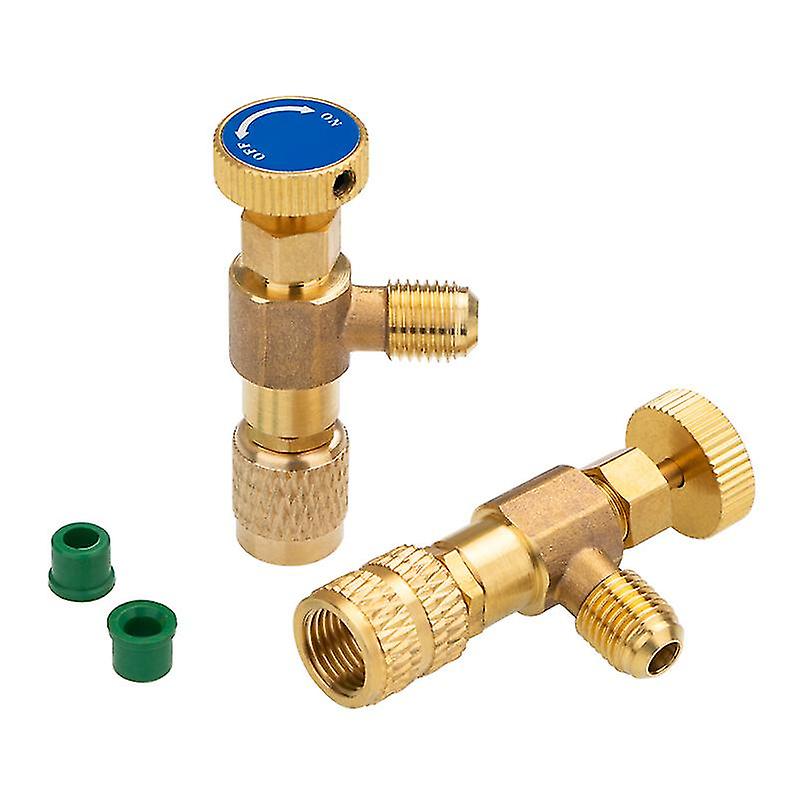 2pcs Refrigerant Valve Adapter Air Conditioning Tool Liquid Safety ...
