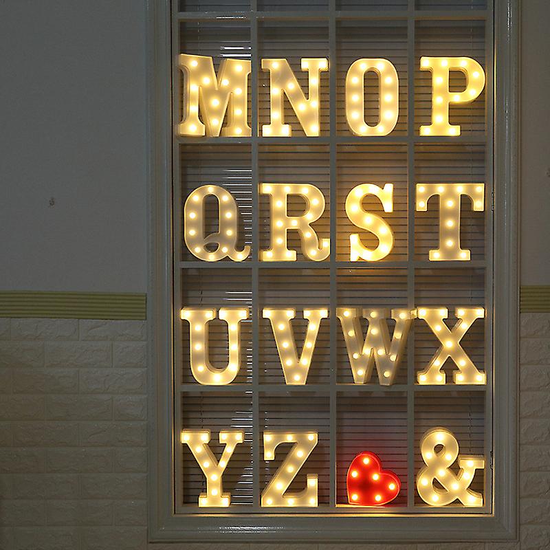 Led Light Up Alphabet Letter Lights White Letters Standing Hanging Sign ...