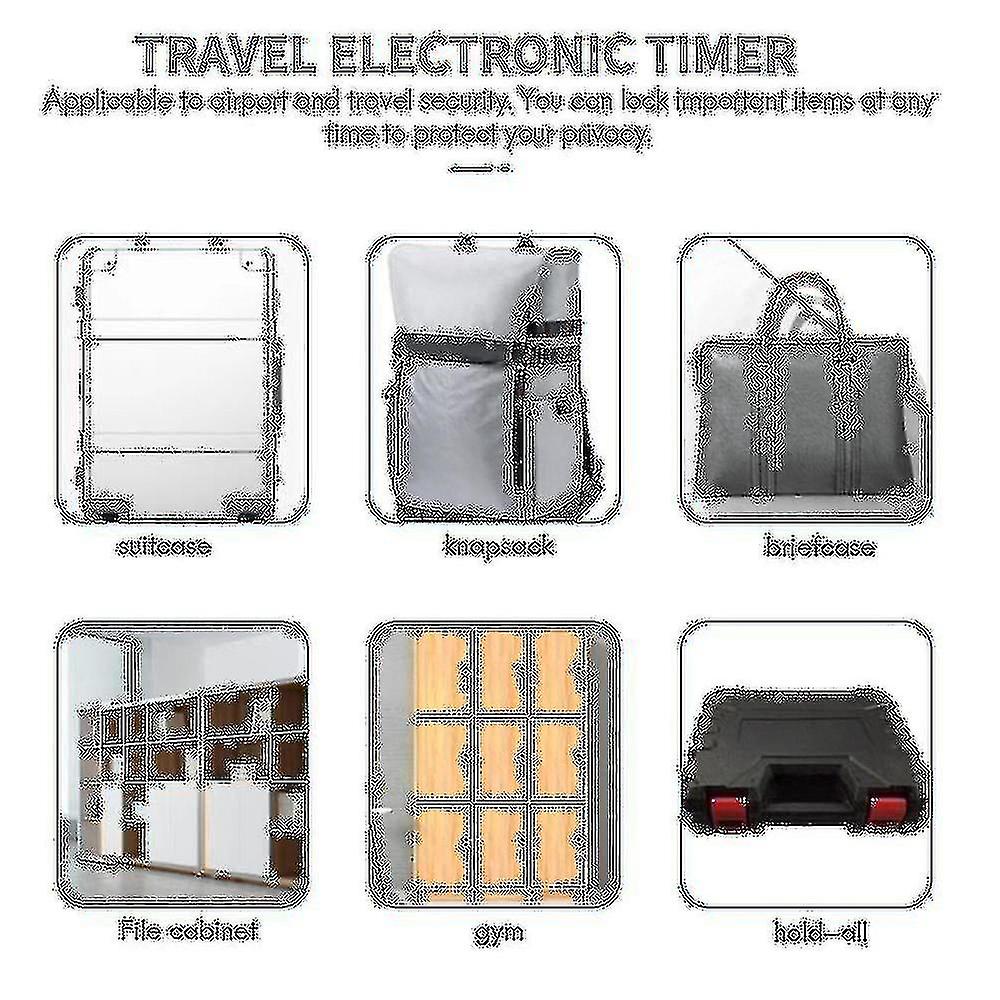 Smart Time Lock Lcd Display Time Lock Usb Rechargeable Temporary Timer ...
