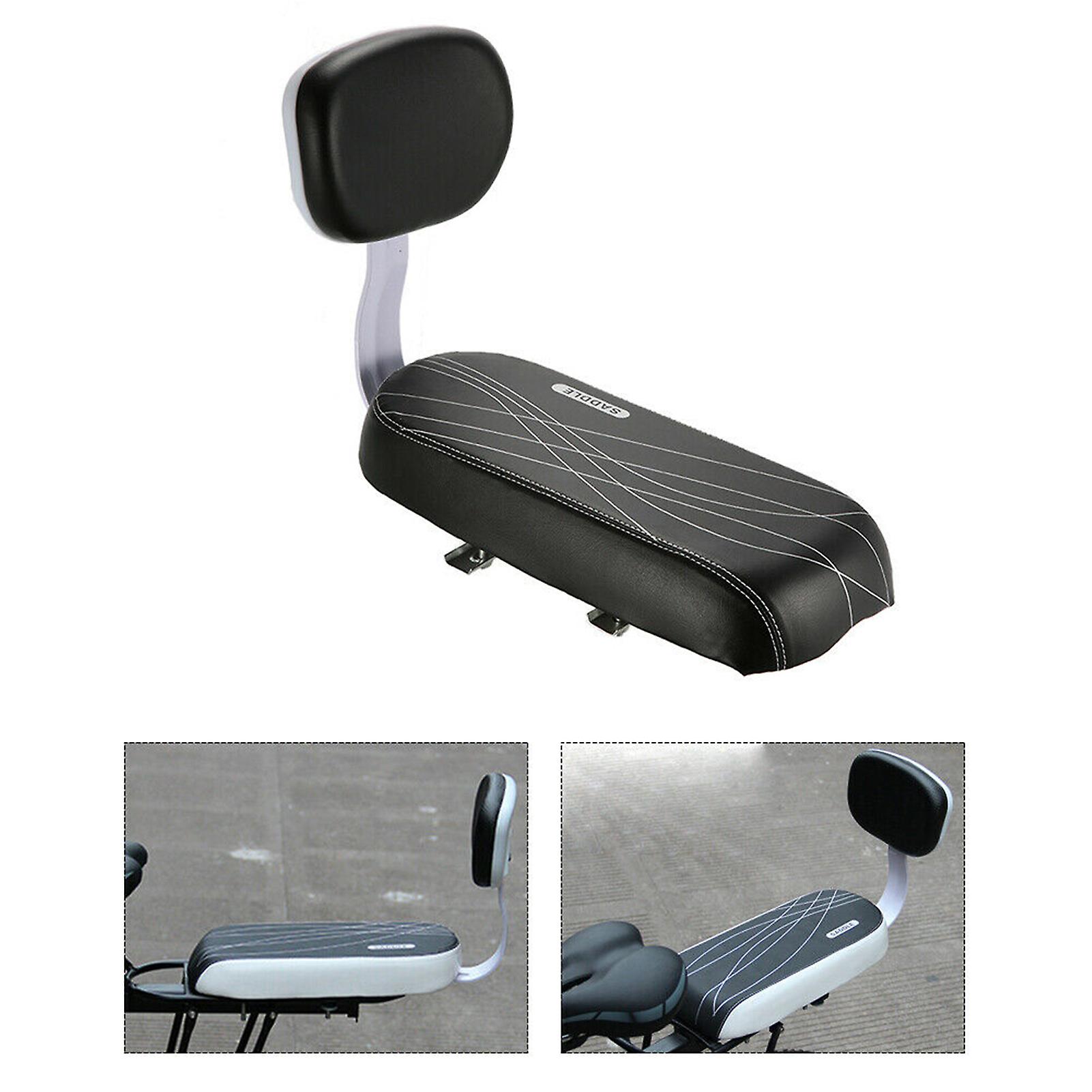 Bike Back Seat Pu Leather Soft Cushion Rear Rack Seat With Backrest ...