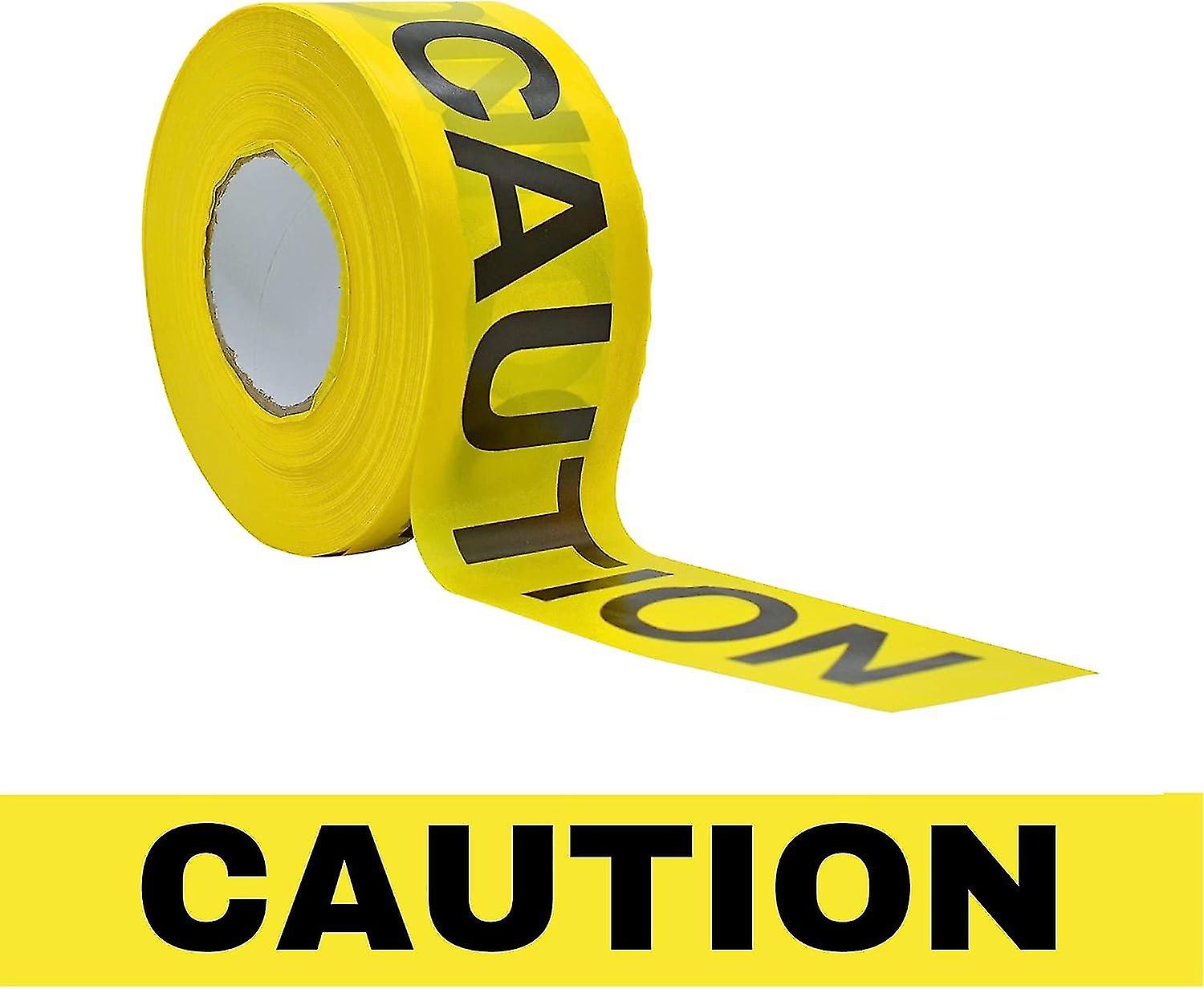 Wod Brc-cc Barricade Caution Tape - 3 Inch X 300 Feet - High Visibility Bright Yellow W/bold ...