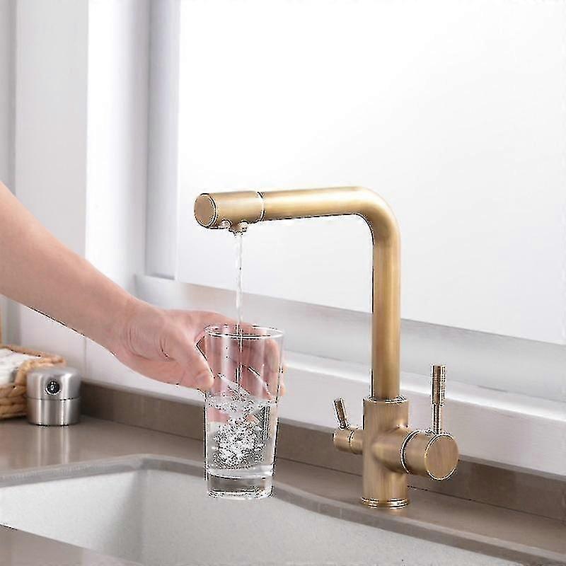 Modern Kitchen Faucet, 3 Way Kitchen Faucet With Filter Water Way Tap ...