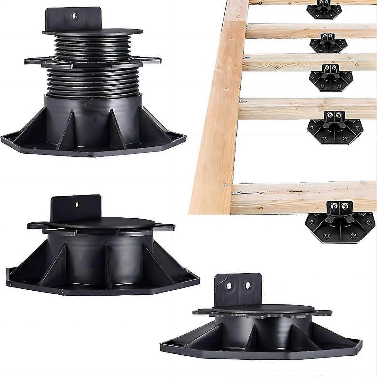 6 Pcs Joist Support Pedestals, Adjustable Decking & Flooring Support ...