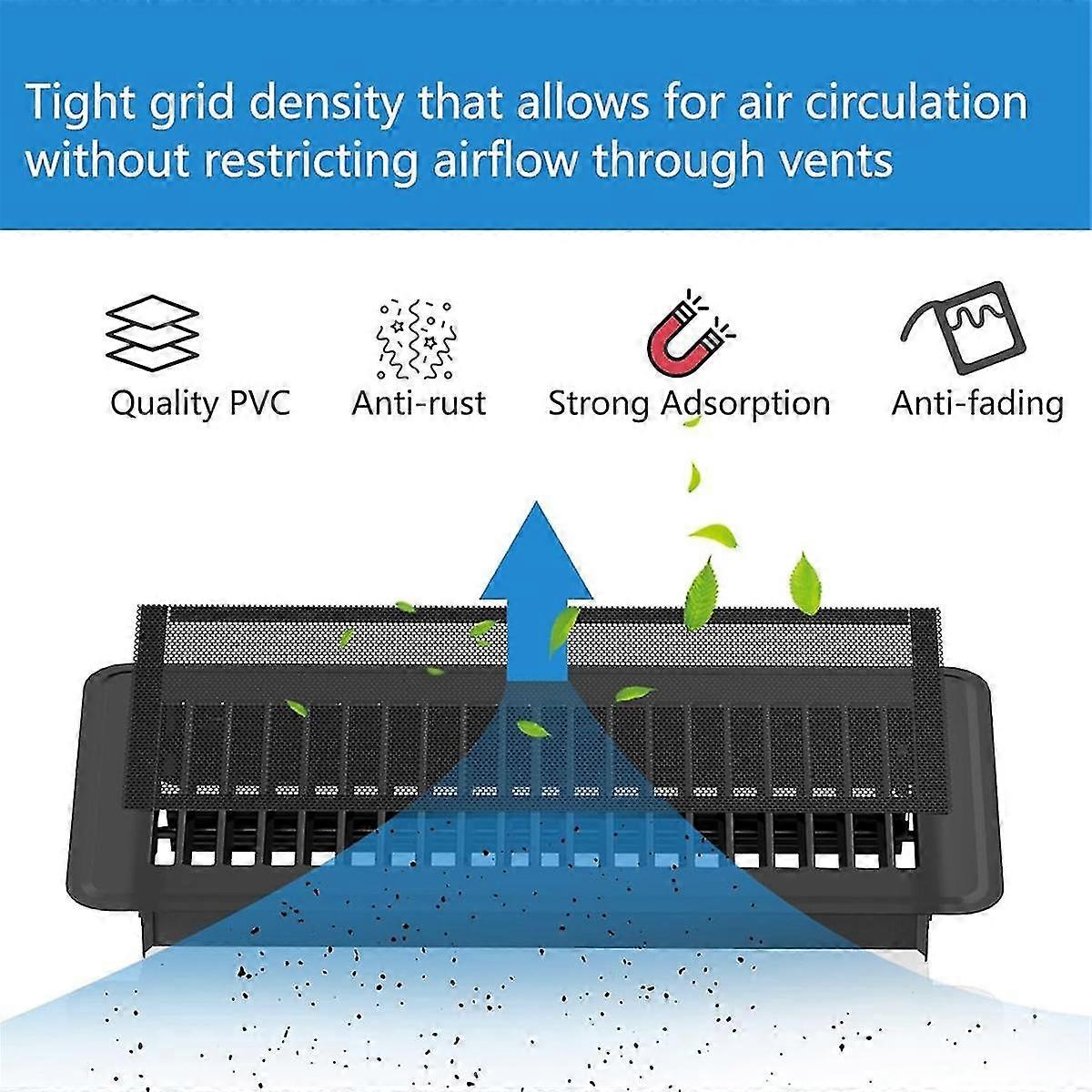 Floor Vent Covers, Strong Magnetic Vent Mesh Air Vent Filters, 4x10inch ...