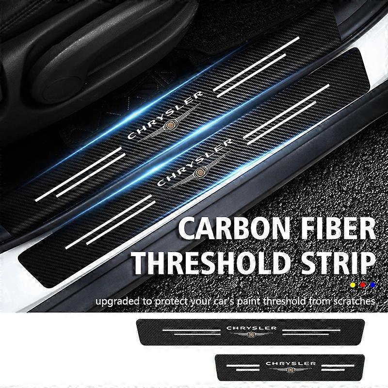 Motor Vehicle Parts 5pcs Carbon Fiber Car Door Sill Threshold Protector ...