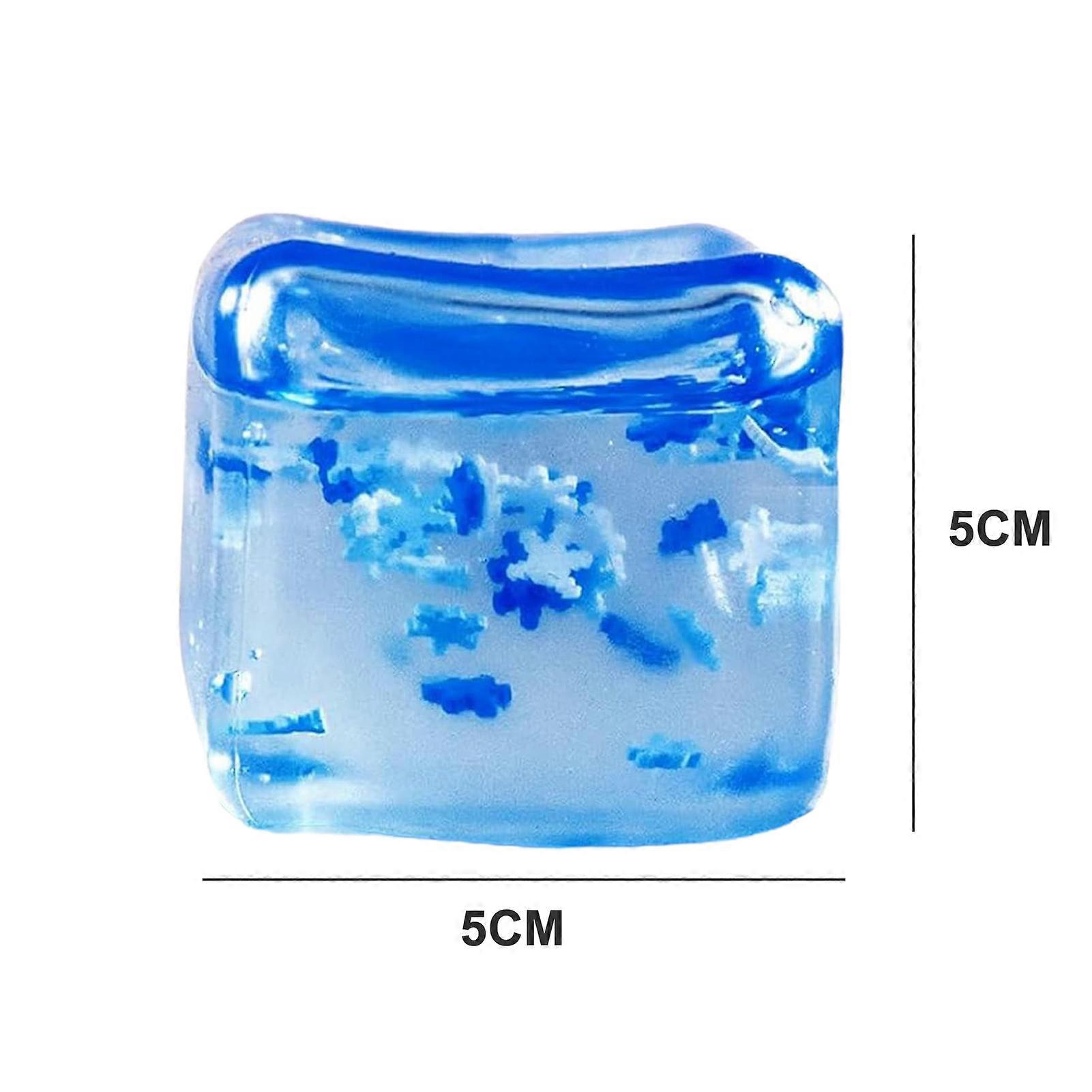 1/2/4Pcs Stress Cube Fidget Toy TPR Slow Rebound Anxiety Relief Liquid ...