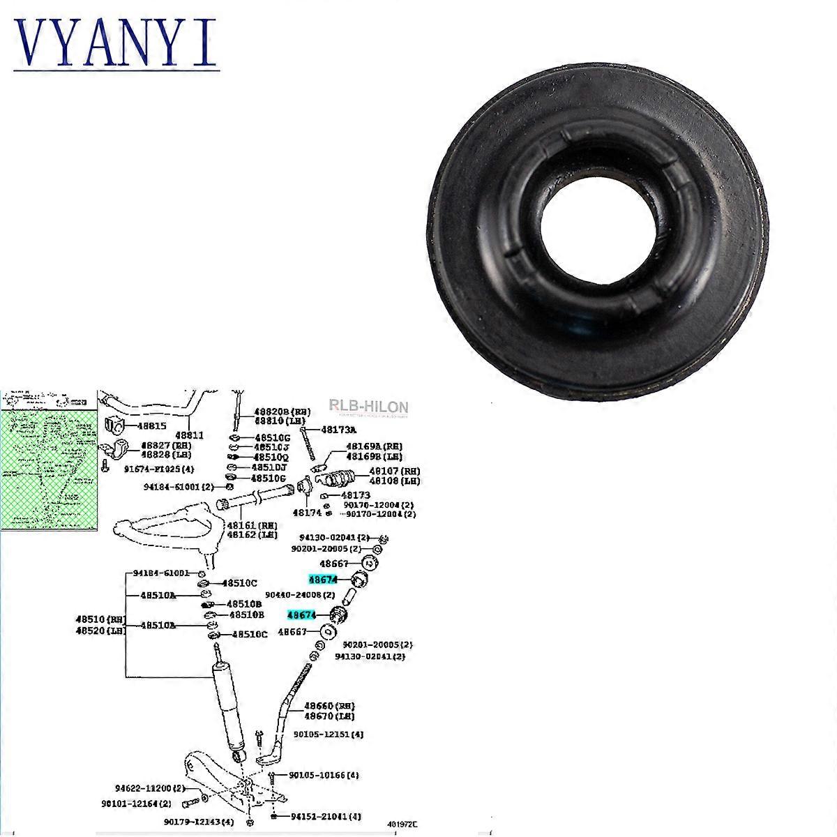 Stabilizer Shaft Rubber Bushing Strut Bar Rubber For Toyota Hiace ...