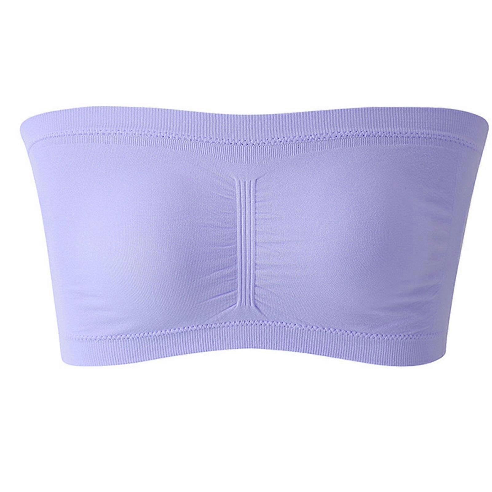 Strapless Padded Bralette Classic Layering Wireless Bra Detachable Pad ...