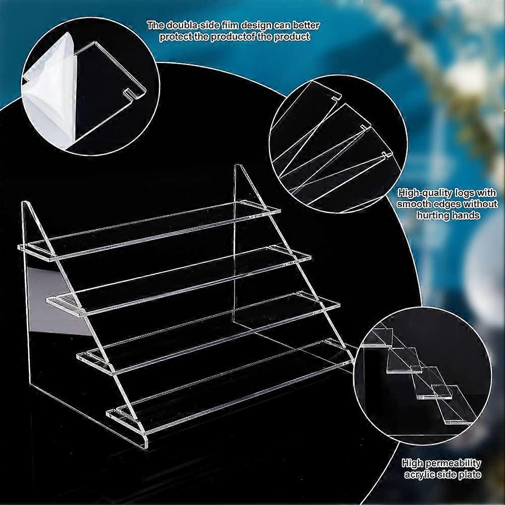 Acrylic Risers for Display 4-Tier Retail Display Shelves Table Top ...