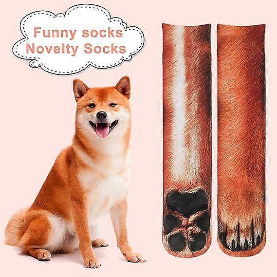 Animal Paws Socks - Funny 3D Animal Socks Crazy Cat Tiger Dog Paw Crew ...