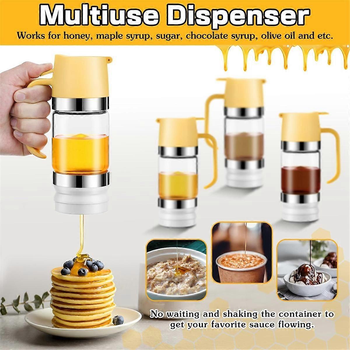 Honey Dispenser Jar, 10 Oz No Drip Glass Honey Dripper with Handle ...