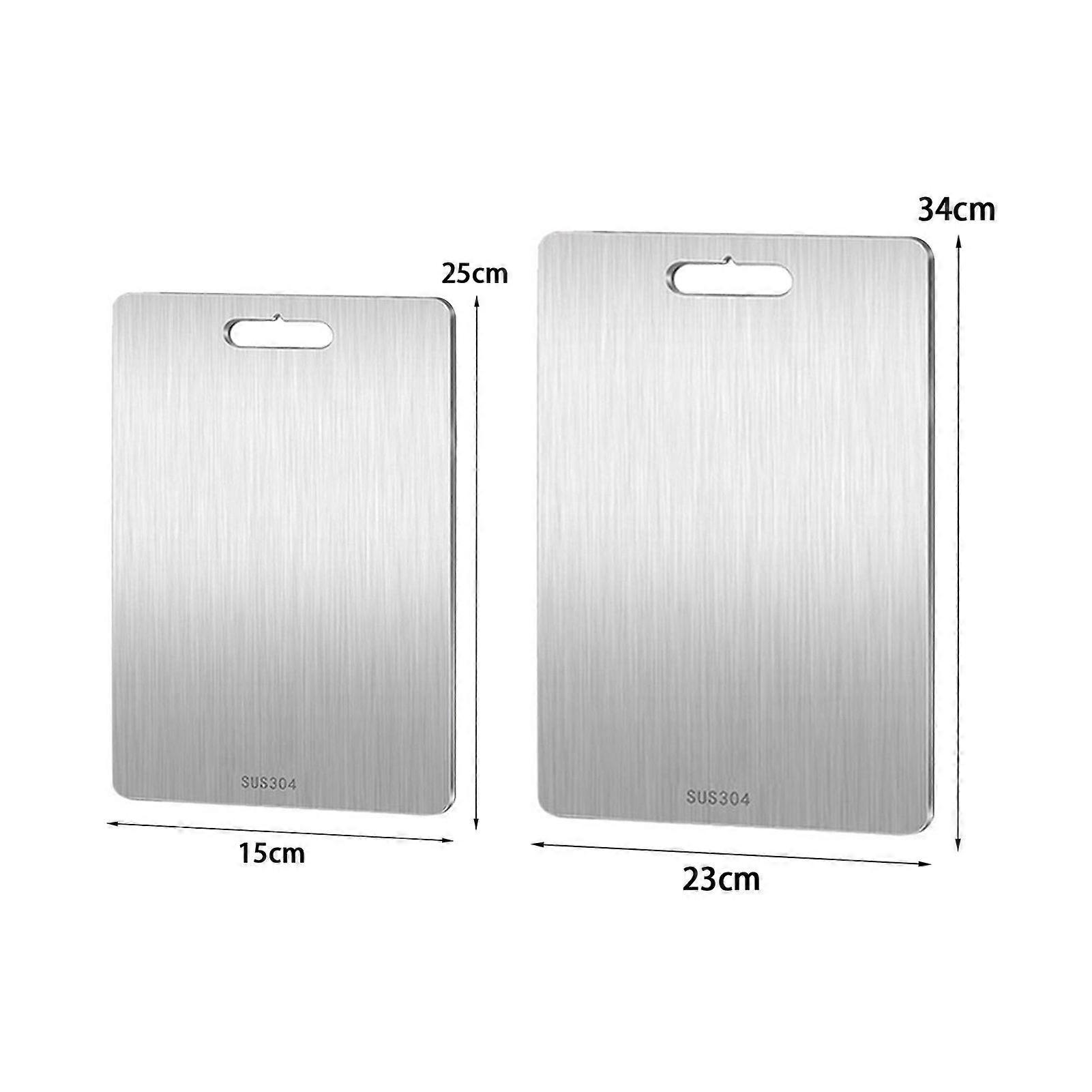 Stainless Steel Cutting Board Double Sided Chopping Board for Kitchen ...