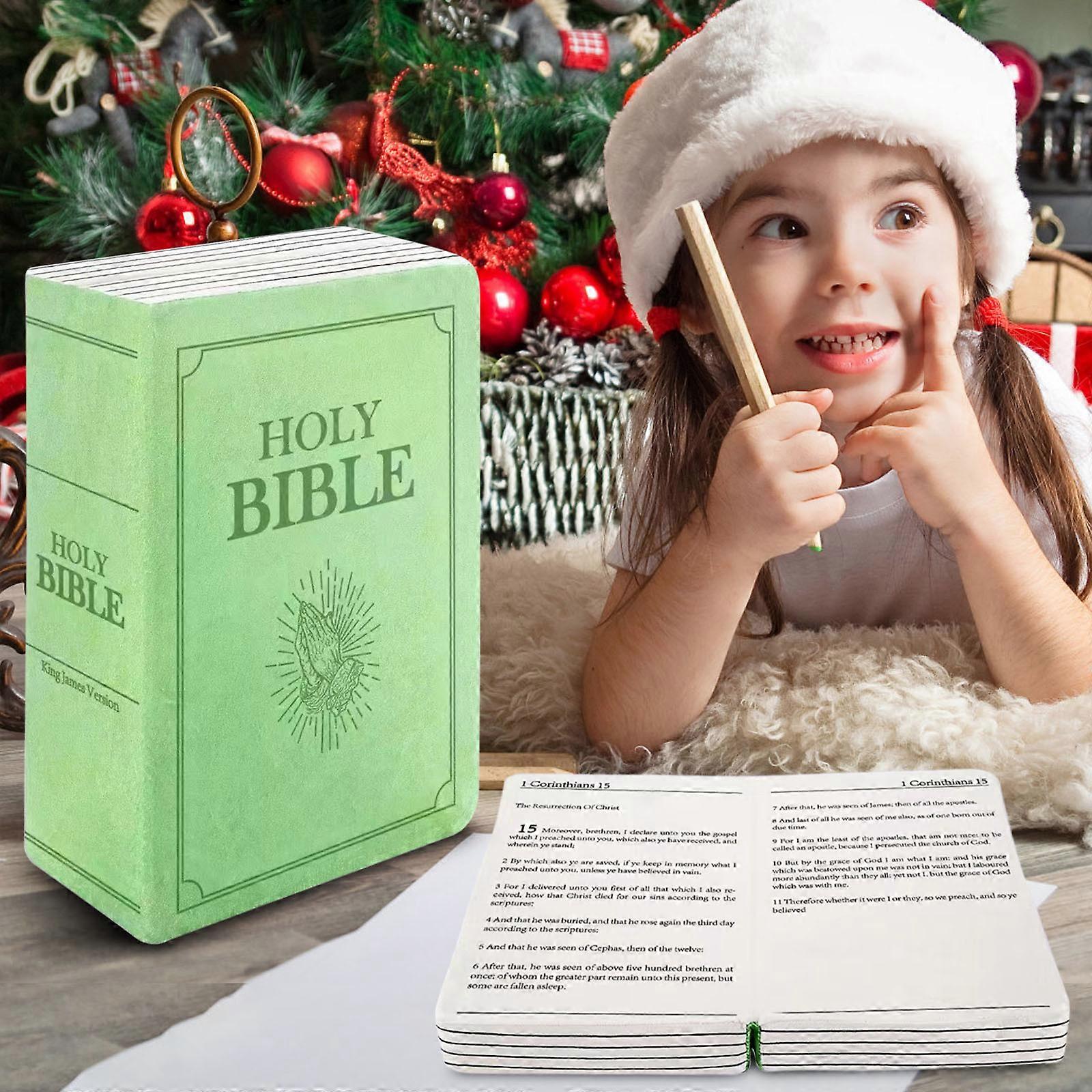 Openable Bible Book, Holy Bible Shaped Book with Bible Verses, Unique ...