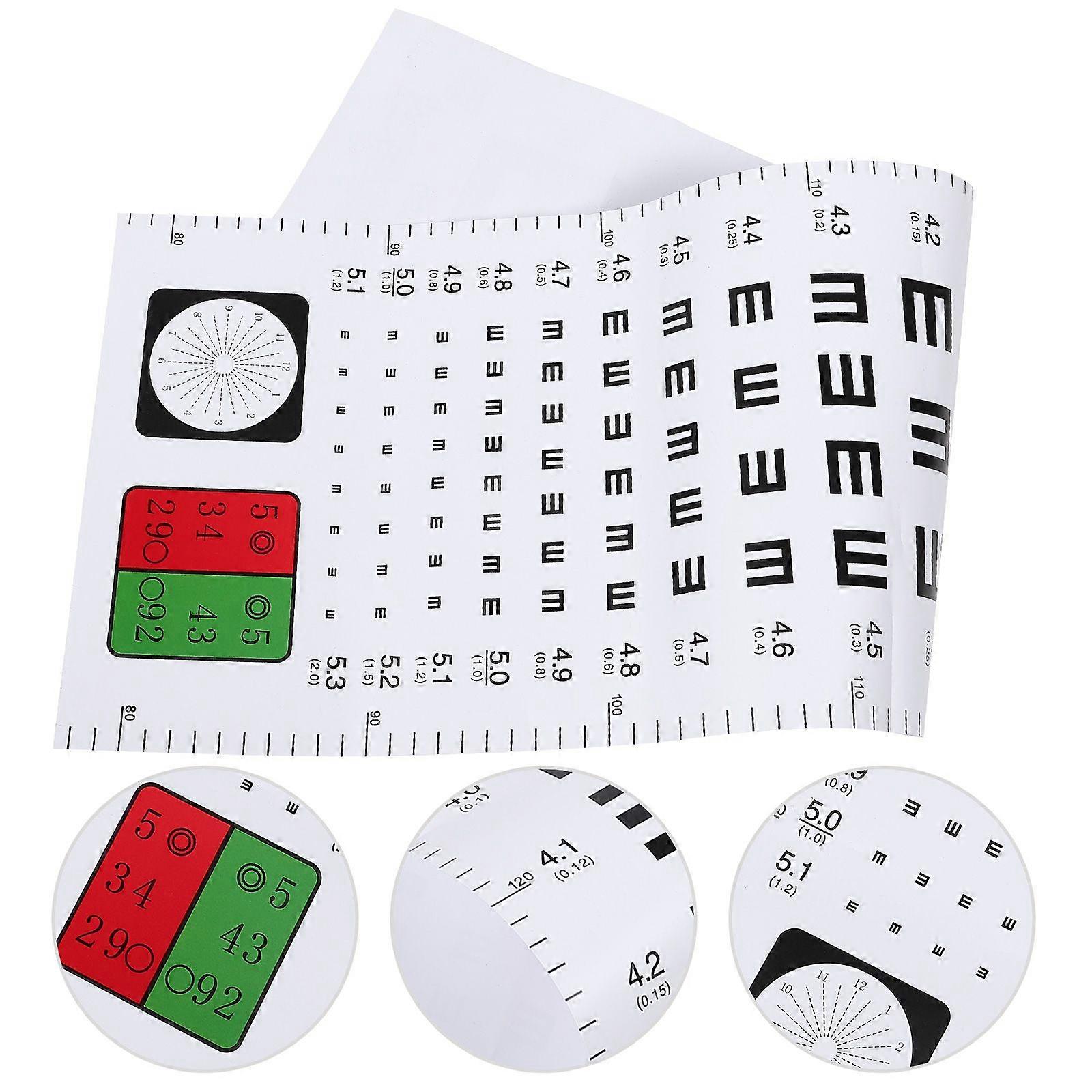 Eye Chart Professional Visual Testing Chart Standard Visual Eye Test ...