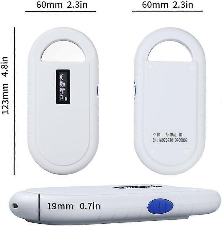 Pet Microchip Scanner, Handheld Animal Microchip Scanner, Rechargeable ...