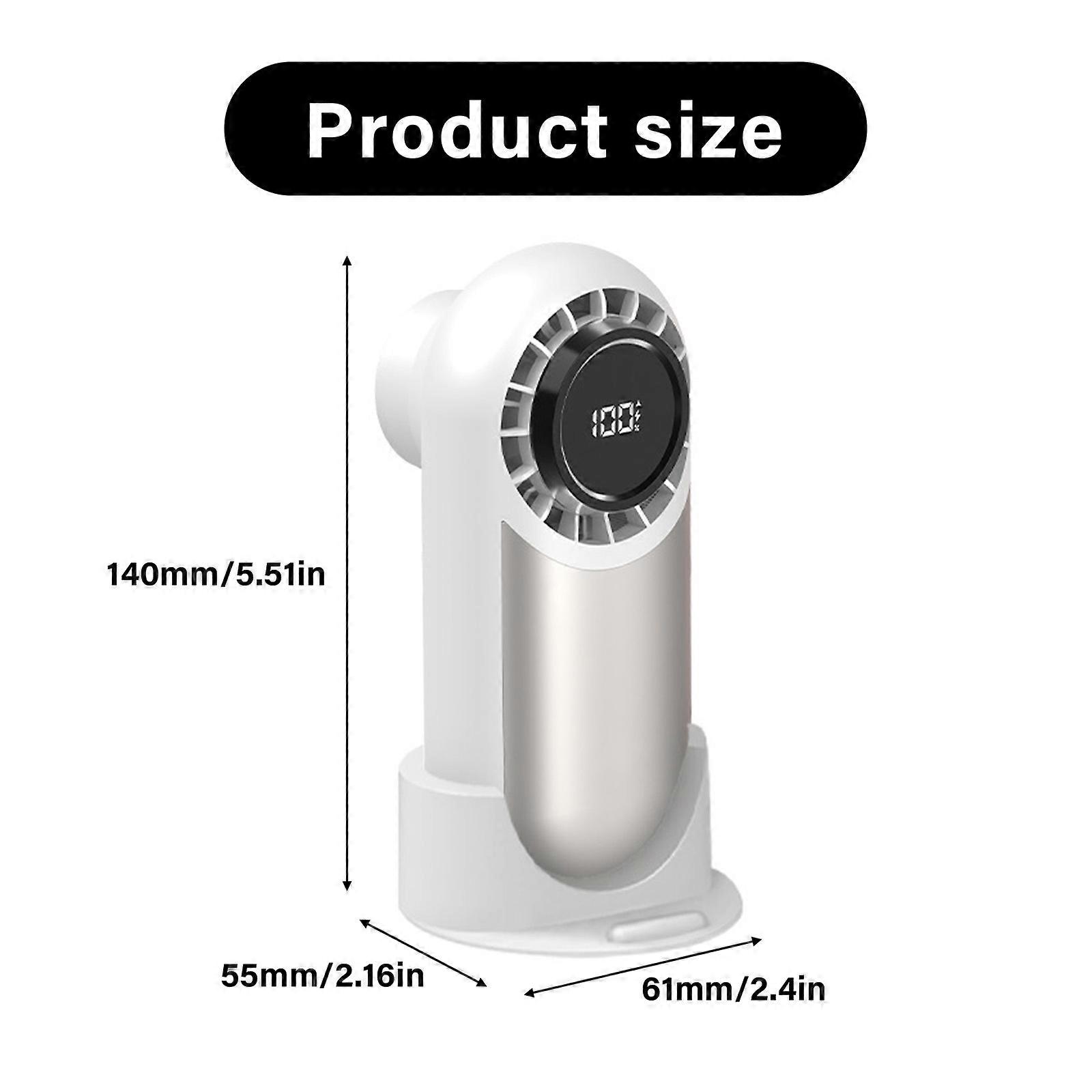 Air Cooling Fan Travel Fan Digital Display Handheld Fan 3600mAh Quiet ...