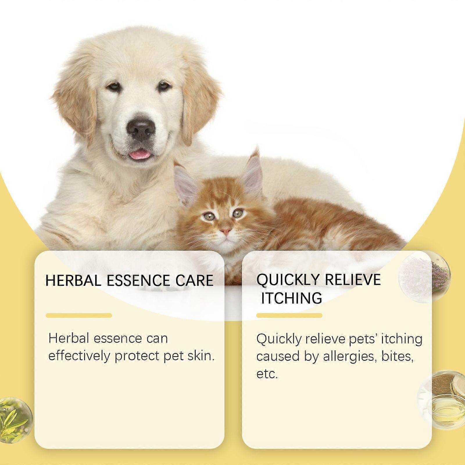 1-3pcs Pet Skin Care Spray Cat & Dog Skin Wound Fungus Ringworm Itching ...