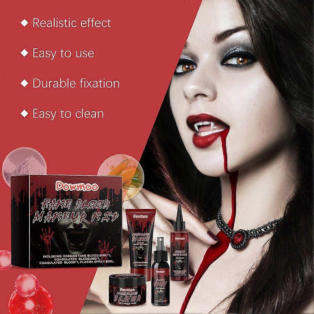 Fake Blood Makeup Drops for Halloween, Ultra-Realistic Blood Liquid for ...