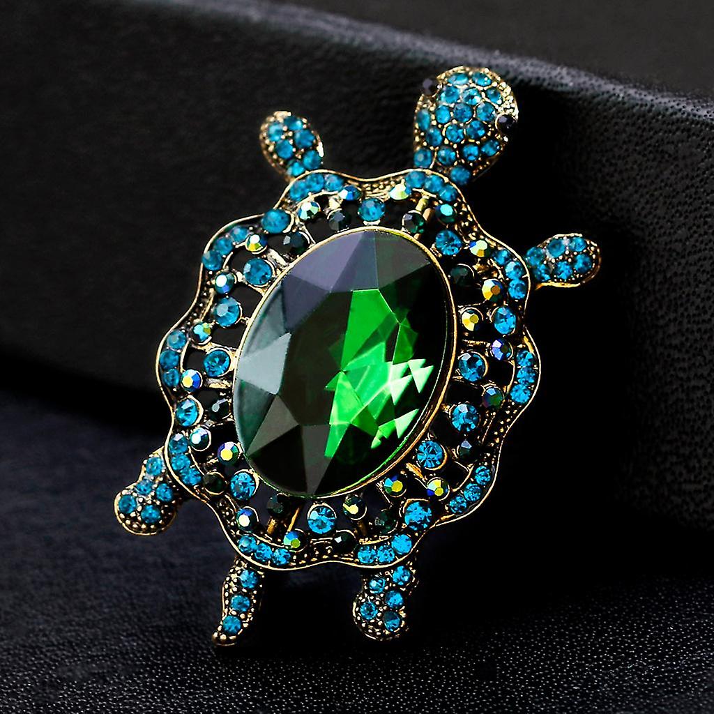 Tortoise Crystal Brooch Turtle Rhinestone Pin Animal Decorative Pin ...