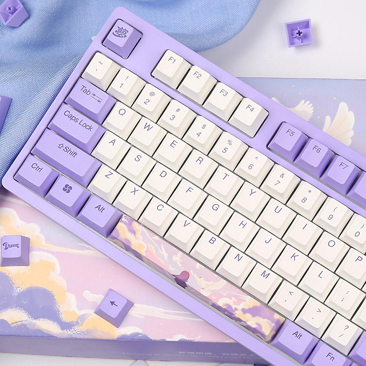Mechanical Keyboard Dream Theme Wired White Backlight 87 Keys Cherry Mx ...