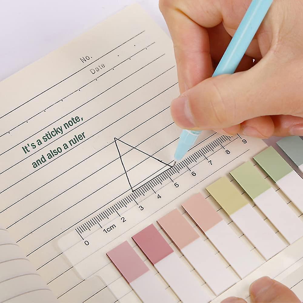 6 Pack 1200 Pieces Index Tabs With Ruler,writable And Repositionable ...