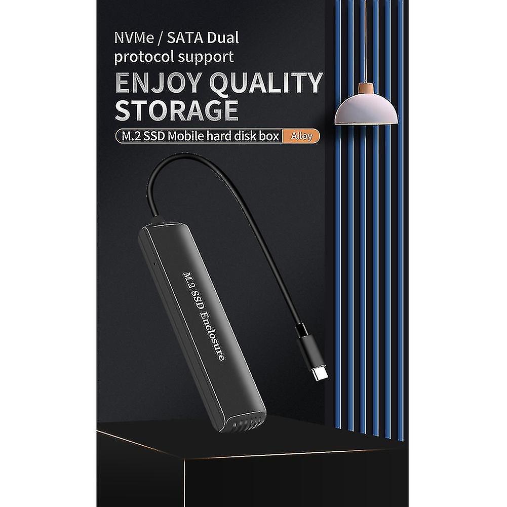 Dual-protocol M2 Nvme/sata Ssd Case 10gbps Hdd Box M.2 Nvme Ngff Ssd To ...