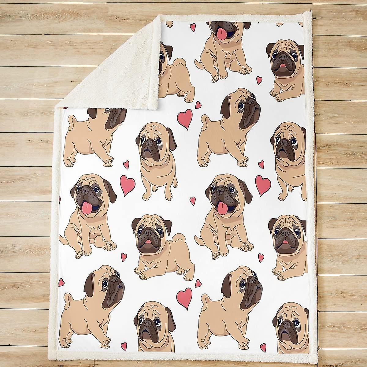 Børn søde hunde kaster tæpper barn tegneserie kæledyr hund plys tæppe ...