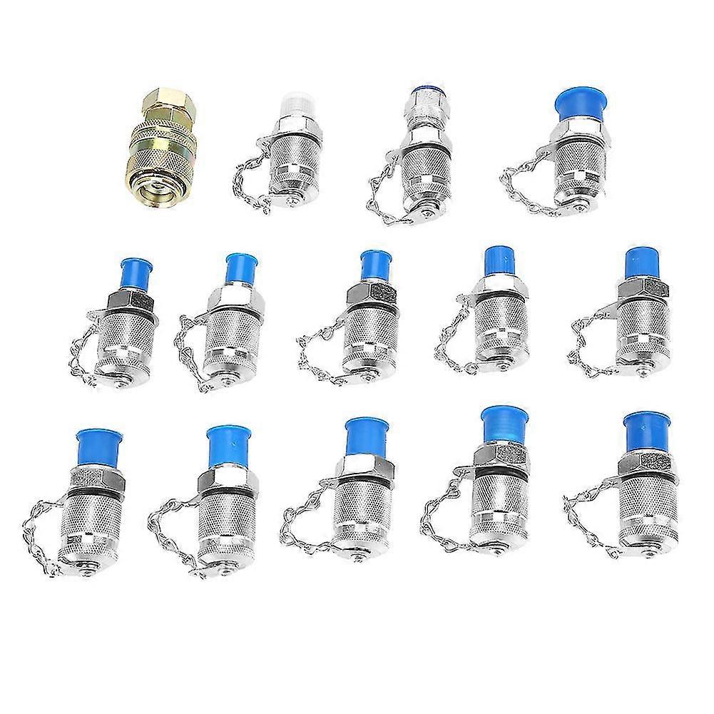 Hydraulic Pressure Test Point Testing Coupling Adapter Set 14pcs ...