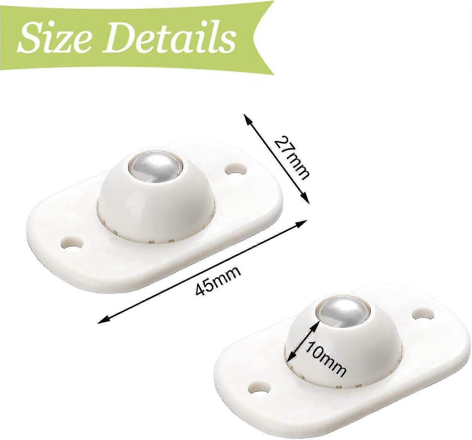 4pcs Self-adhesive Swivel Casters, Universal 360 Rotation Transfer Ball ...