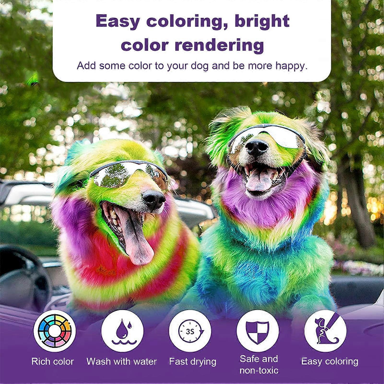 Pet Crayon Dog Hair Dye Paint Temporary 12 Colors Safe Pet Fur Markers ...